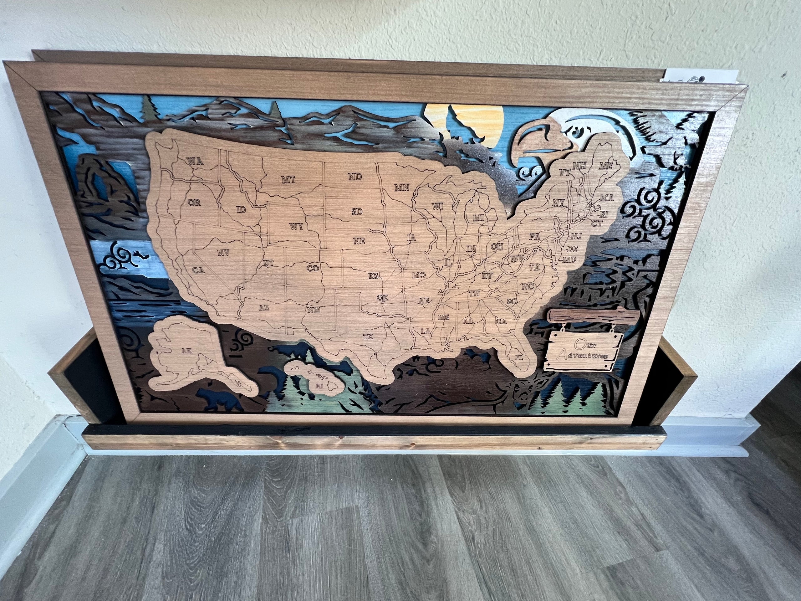 Our Adventures- United States Travel Map- Pinboard- Gundy Home ...